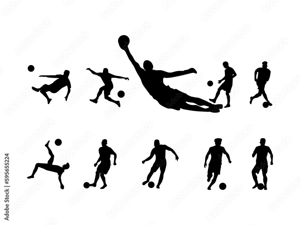 Soccer football player vector design and illustration. vector set of ...