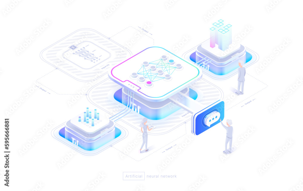 Technologies of neural networks A person uses a neural network. Chat ...