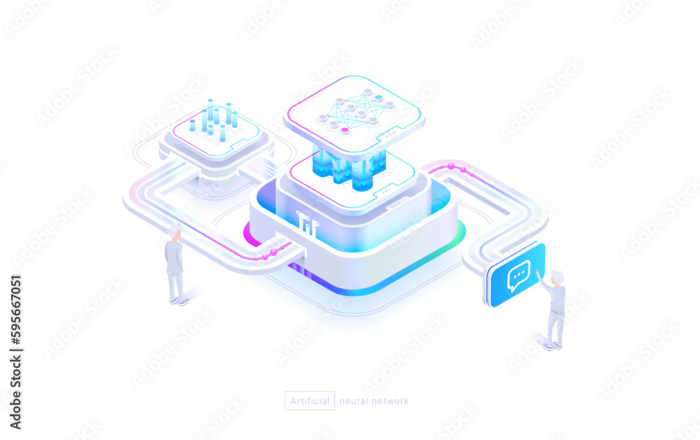 Technologies of neural networks A person uses a neural network. Chat ...