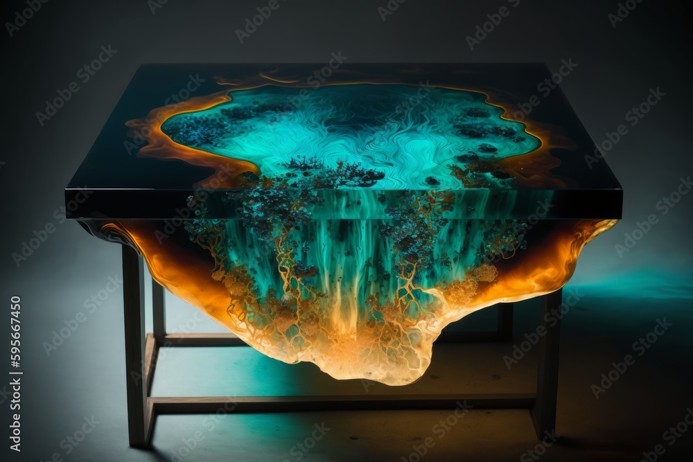 Resin Table Art Generative AI Stock Illustration | Adobe Stock