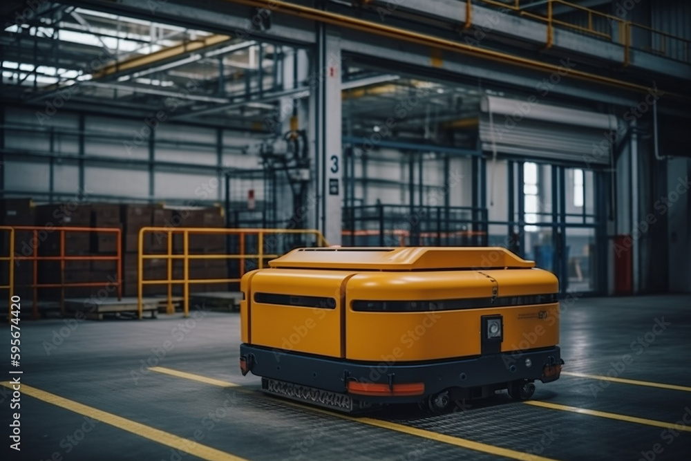 parcel package on autonomous Robotic transportation or Automated guided ...