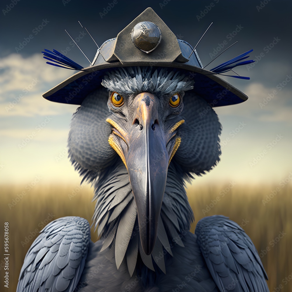 sergeant shoebill a terrifying bird warrior a fearsome shoebill bird ...
