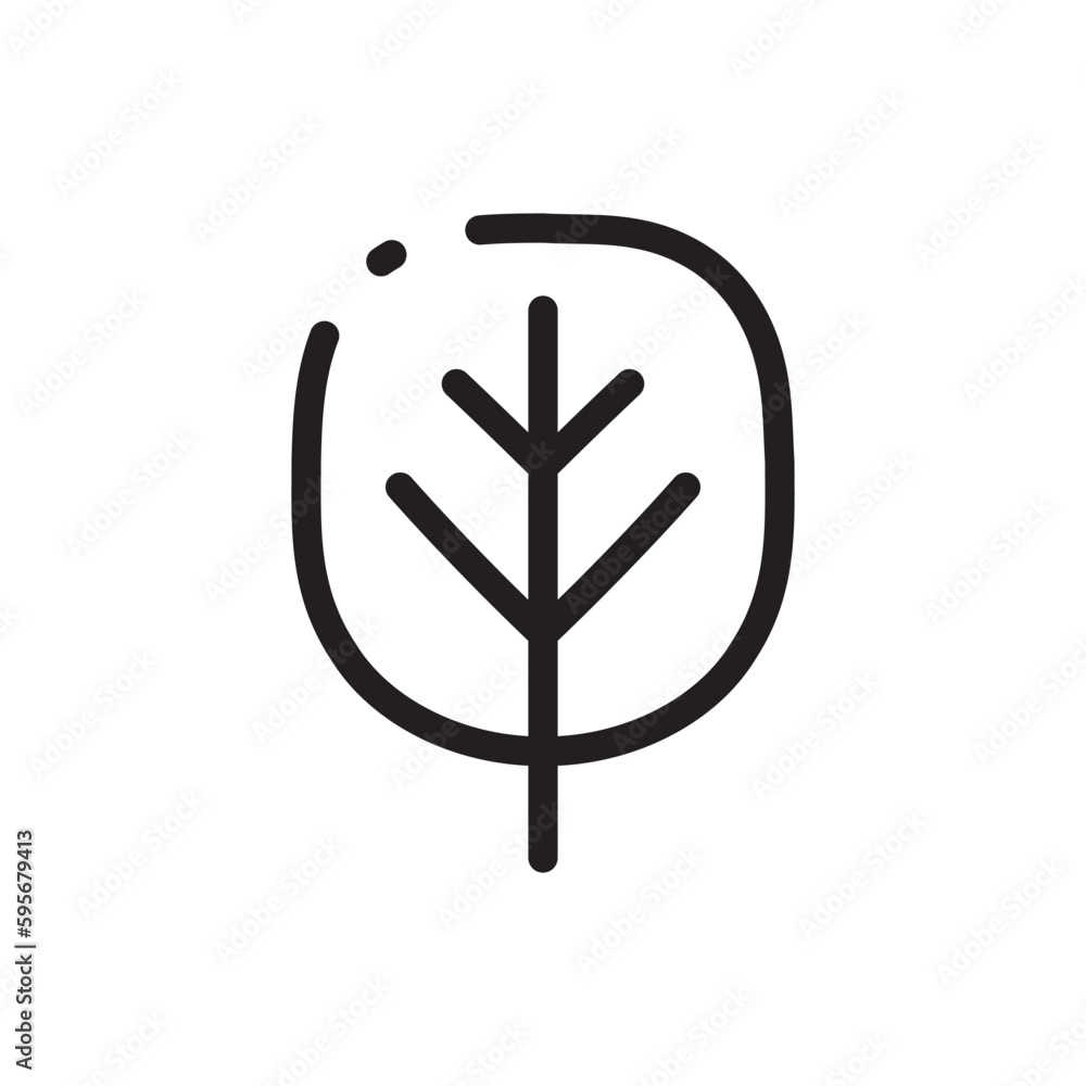 Tree vector line icon. Tree flat sign design. Tree symbol isolated ...