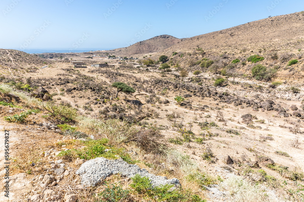 Park near the Tawi Atair Sinkhole Oman, the most famous sinkhole in the ...