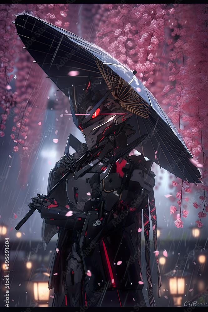 Striking anime-style virtual idol, vtuber, or digital character, mecha ...