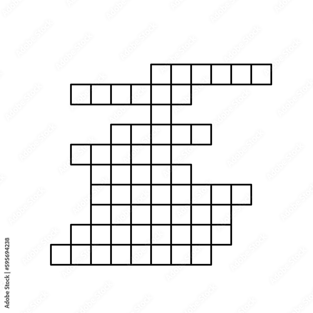 crossword puzzle vector illustration Stock Vector | Adobe Stock