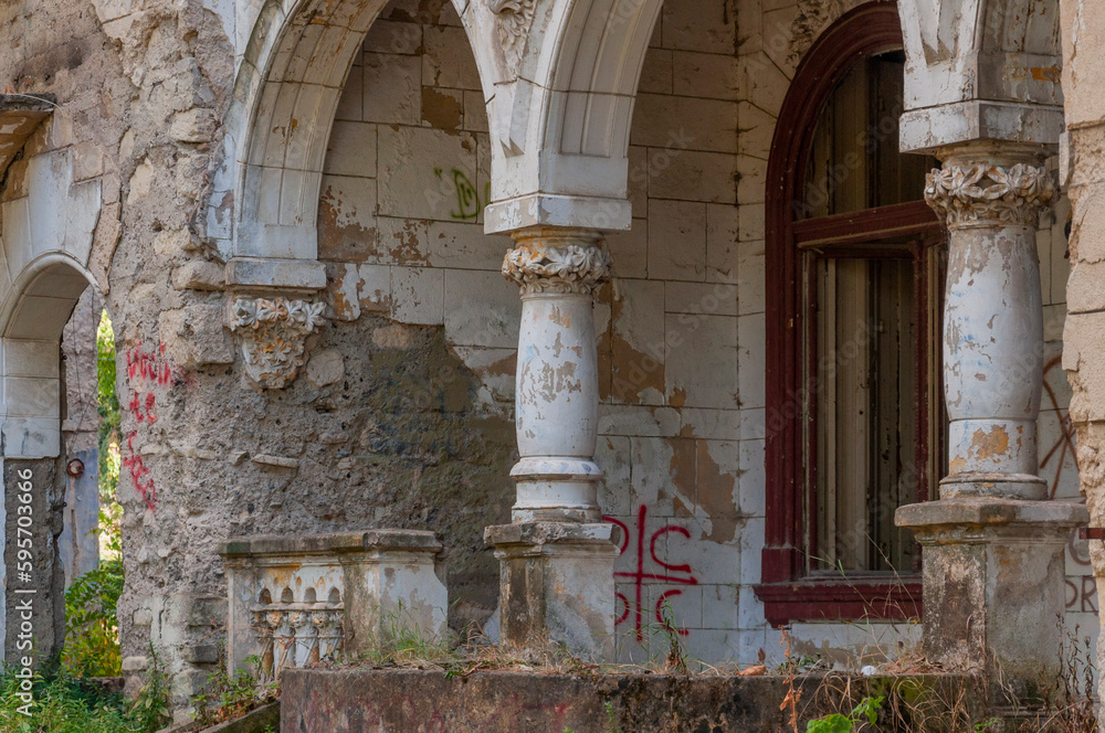 Desolate Remnants Abandoned Serbian Manor Forgotten Relics: Deserted ...