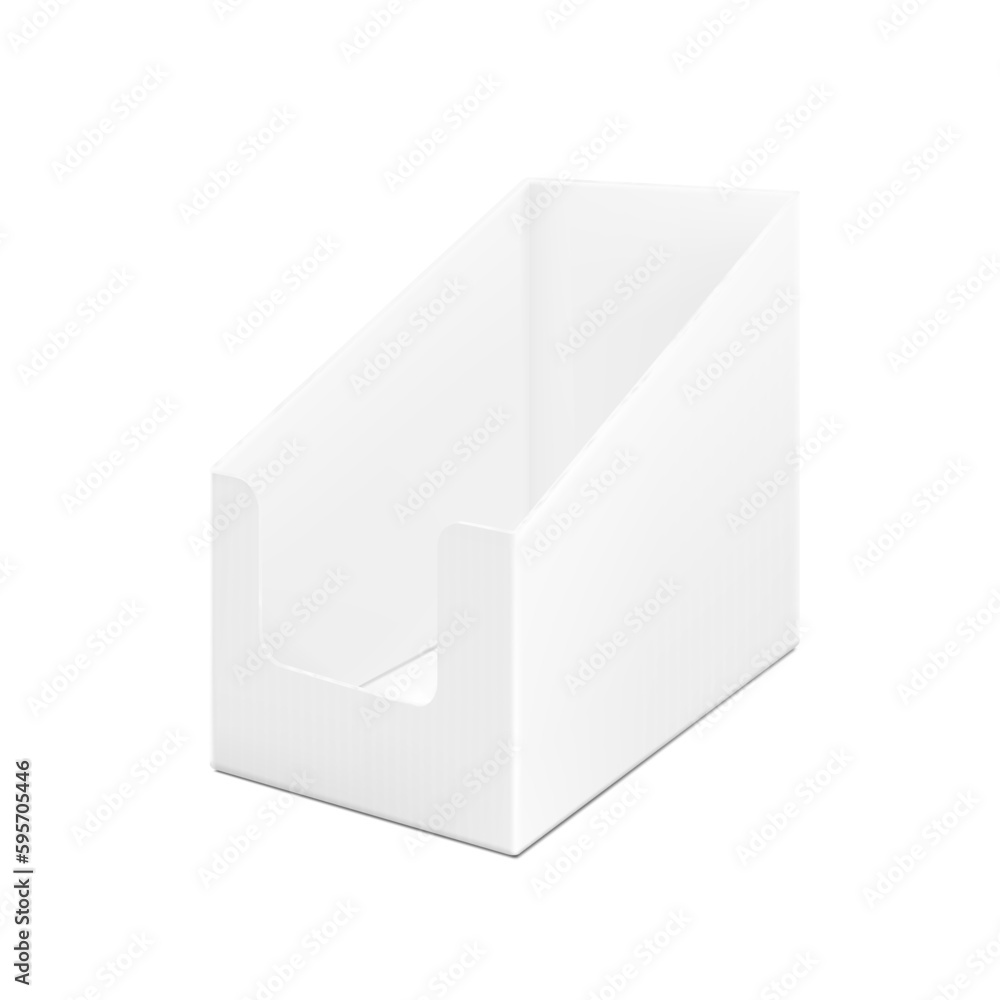 Blank open showbox mockup. Vector illustration isolated on white ...