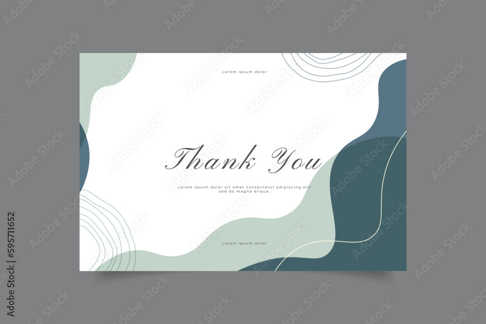thank you card template design Stock Vector | Adobe Stock