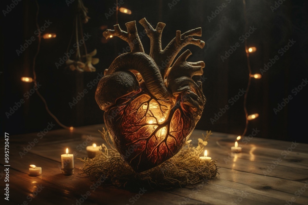 Symbolic representation of the heart as the home of the soul ...