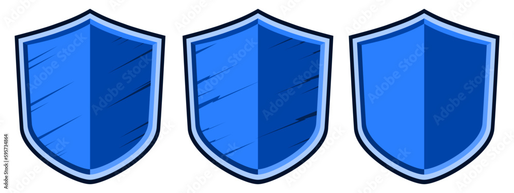 The shield inside the crest heraldry Style has Scratch depth dimension ...