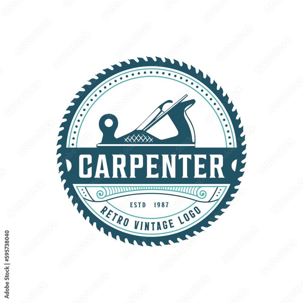 Carpentry Logo Design and Vector Illustration, Line Art, Hammer Steel ...