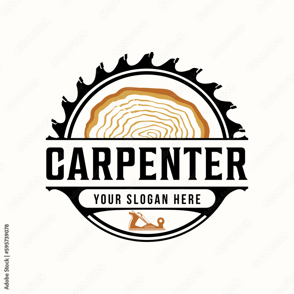 Carpentry Logo Design and Vector Illustration, Line Art, Hammer Steel ...