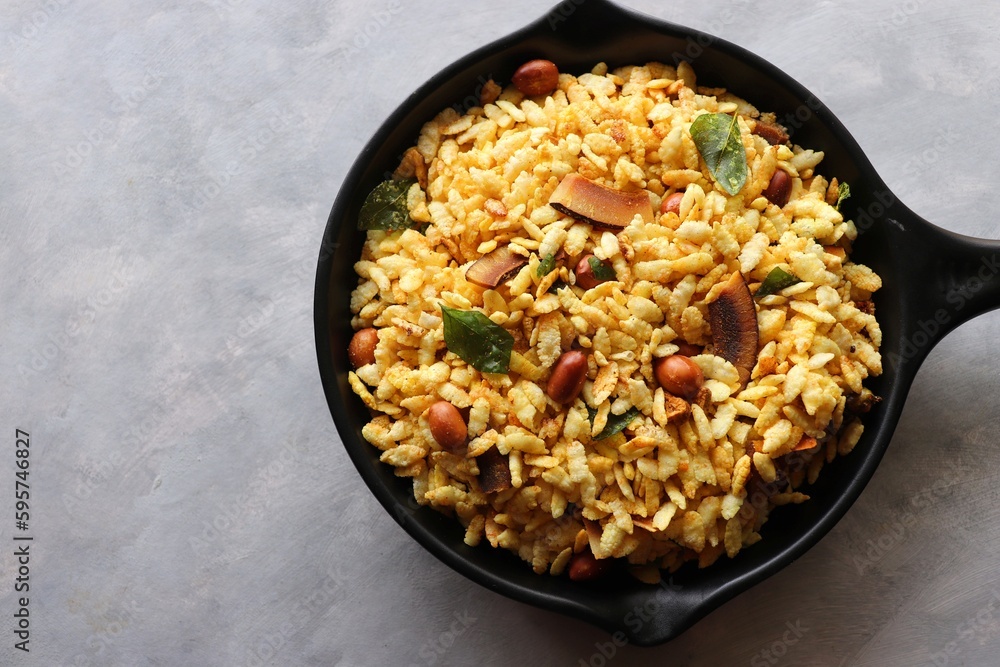 Thick Pohe Chiwda. Diwali special savory snack, made out of puffed rice ...