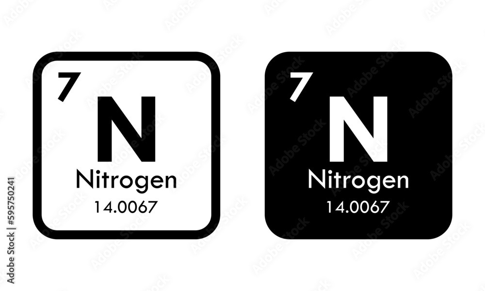 nitrogen icon set. vector template illustration for web design Stock ...