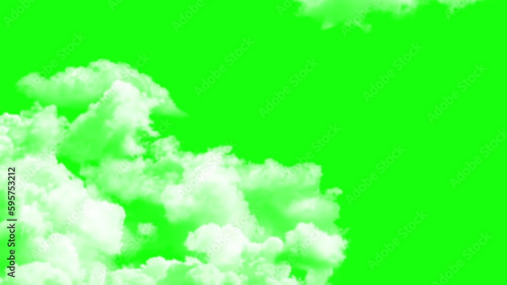 green screen cloud Loop Animation Moving clouds motion graphics 4K ...