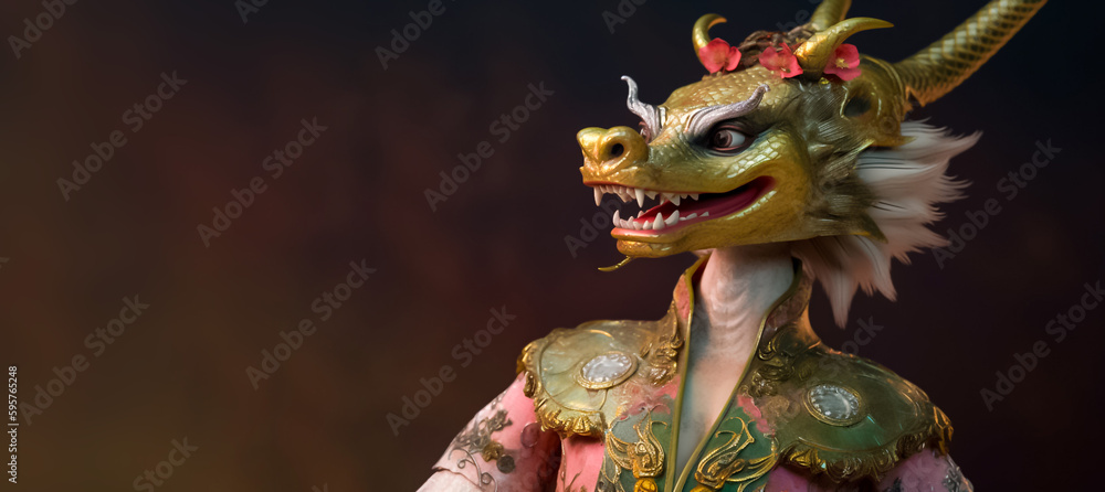 The female dragon in a dress is a symbol of beauty and grace ...