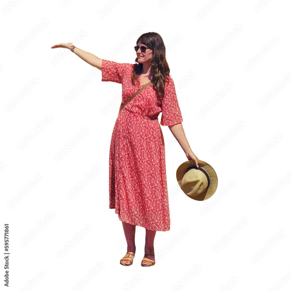 Tourist shows drawings of ancient horses on the wall of Carthage ...