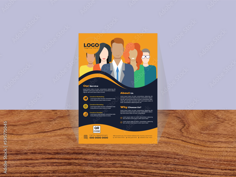 Flyer template layout design, Corporate business flyer, magazine cover ...
