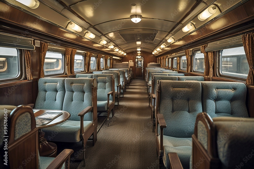 British Rail First-Class Interior, Luxury Train Travel, Comfort and ...