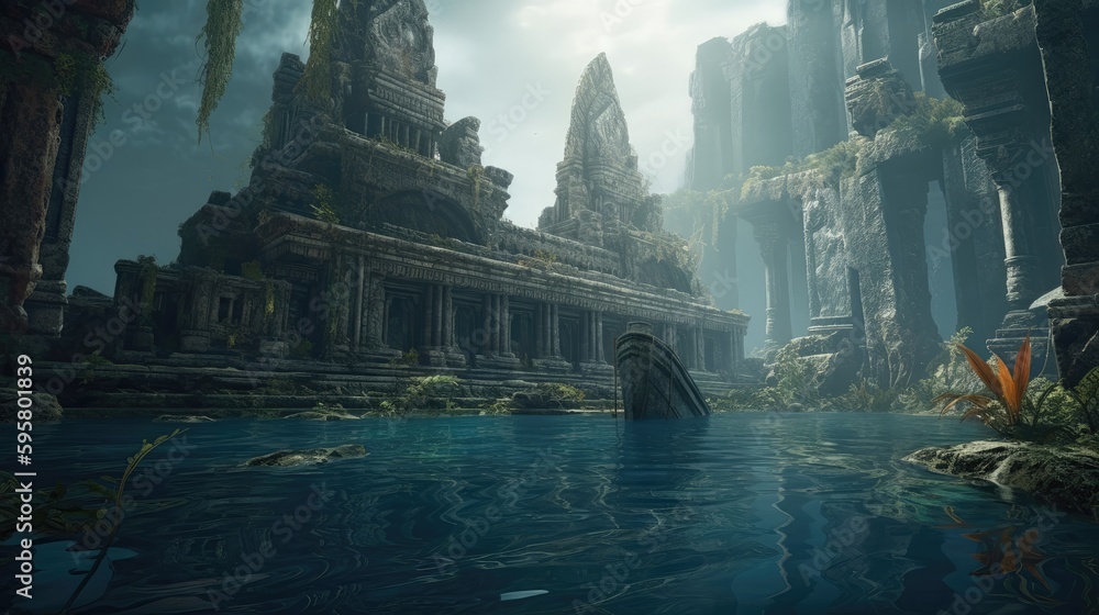 The legendary lost city of Atlantis, with its tales of a utopian ...