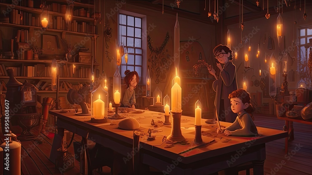 Photo & Art Print At the Elemental Magic School, aspiring magicians ...