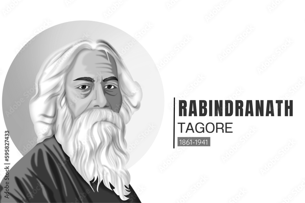 Rabindranath Tagore Black And White