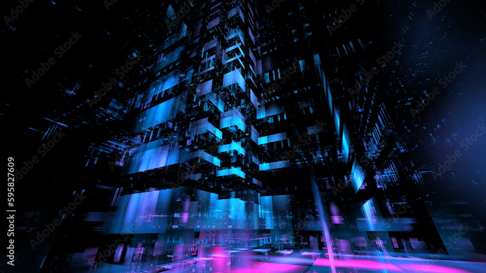 Modern digital technologies, cloud computing. Digital space ...