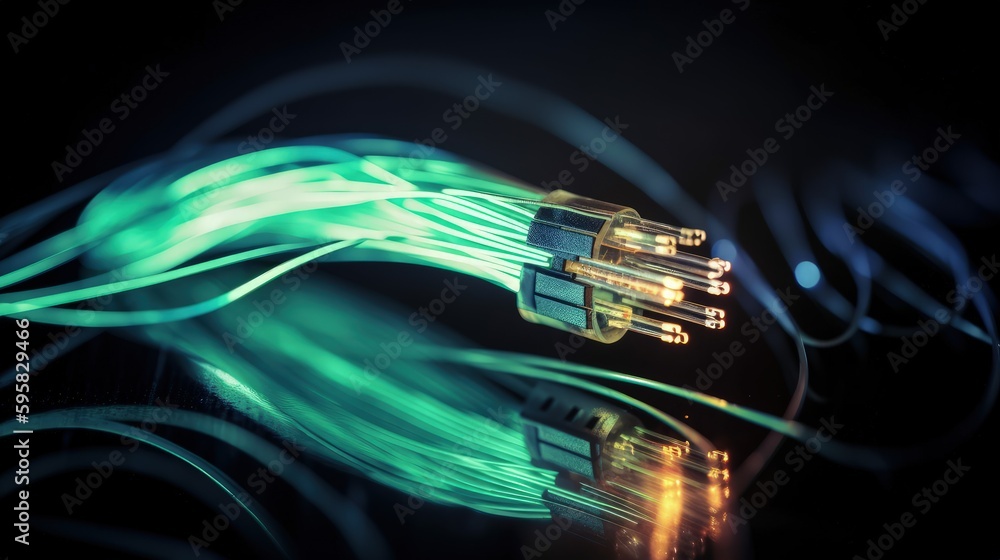 a couple of wires that are connected to each other, generative AI Stock ...