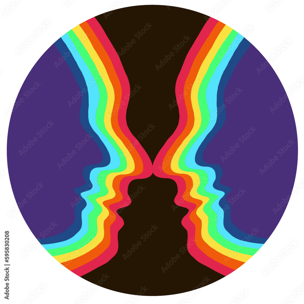 rainbow face International day against homophobia and Transphobia on a ...