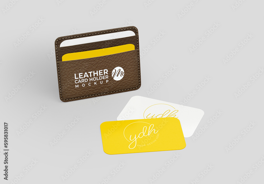 Leather Card Holder Mockup Stock Template | Adobe Stock