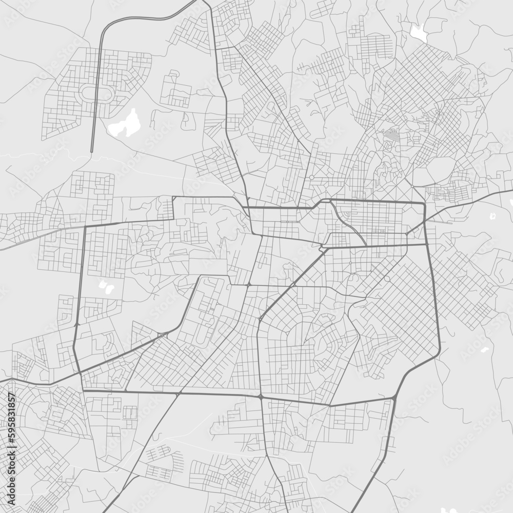 Map of Asmara city, Eritrea. Urban black and white poster. Asmera road ...
