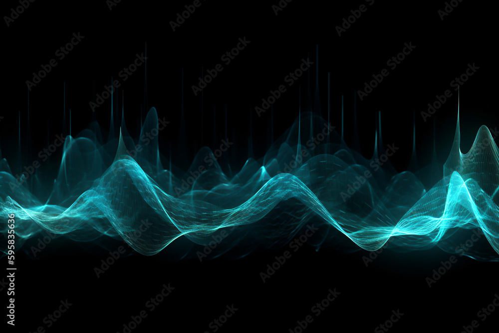 Audio soundwave scope signal as an abstract background depicting a ...