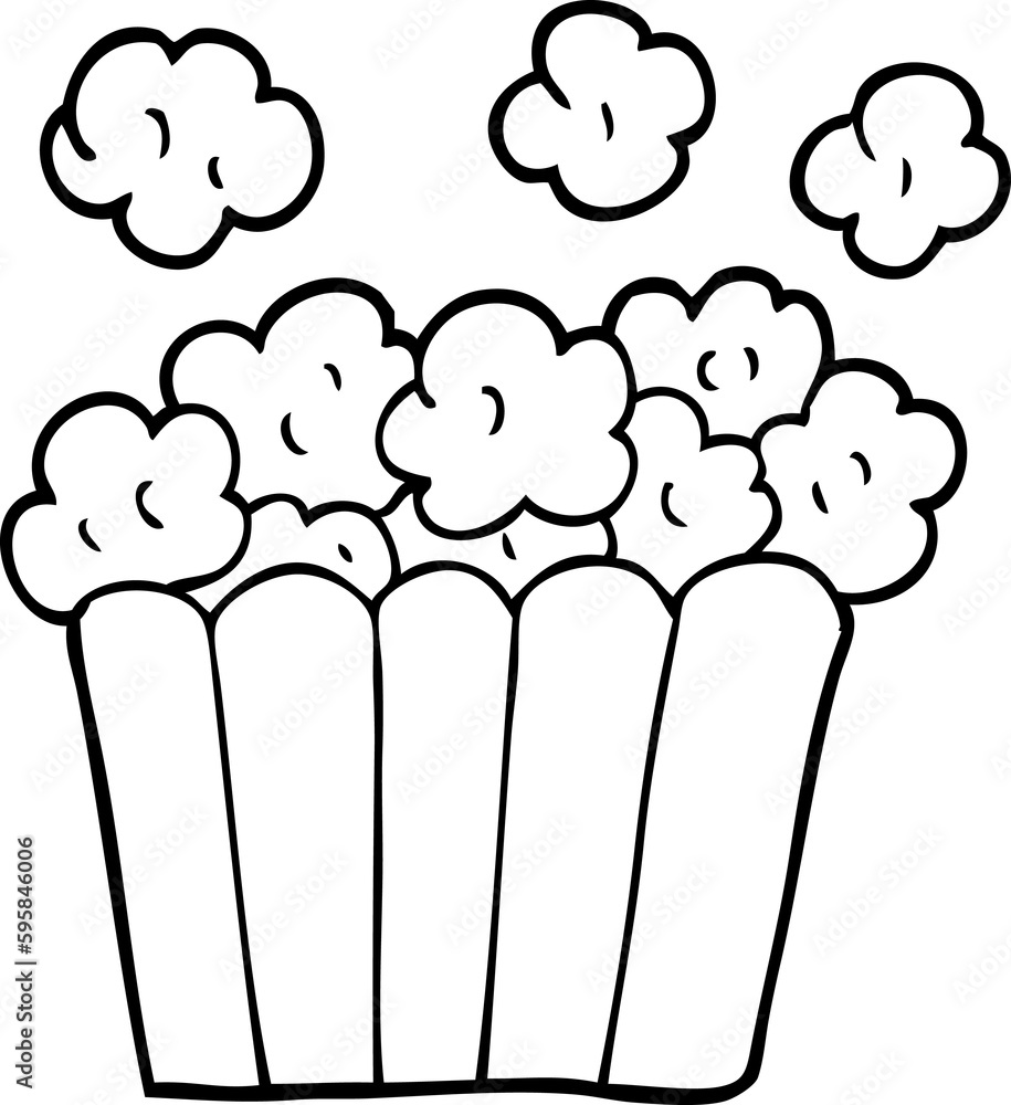 Movie Popcorn Drawing