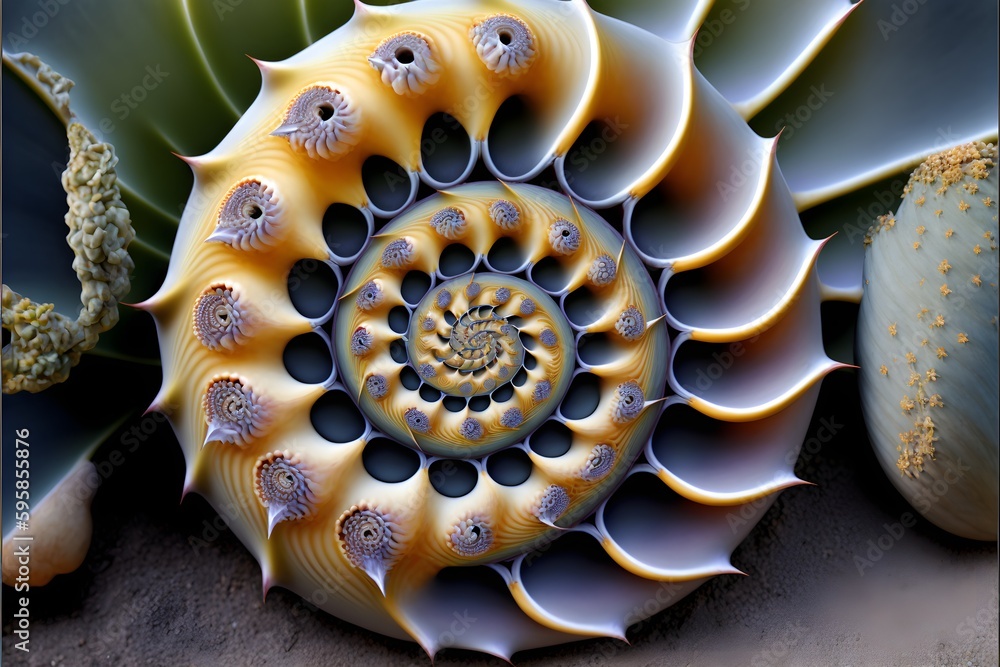 Fibonacci number sequence Golden ratio Sea shells Flower creatures ...