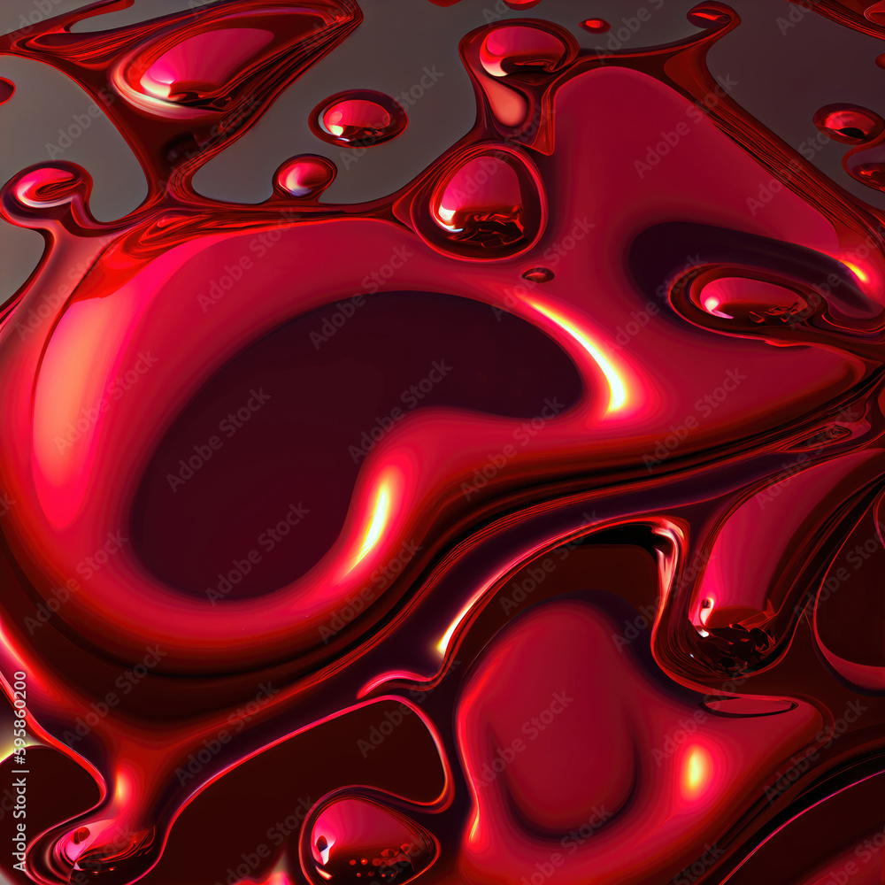 Red liquid abstract background, like in 3D style, ai generation Stock ...