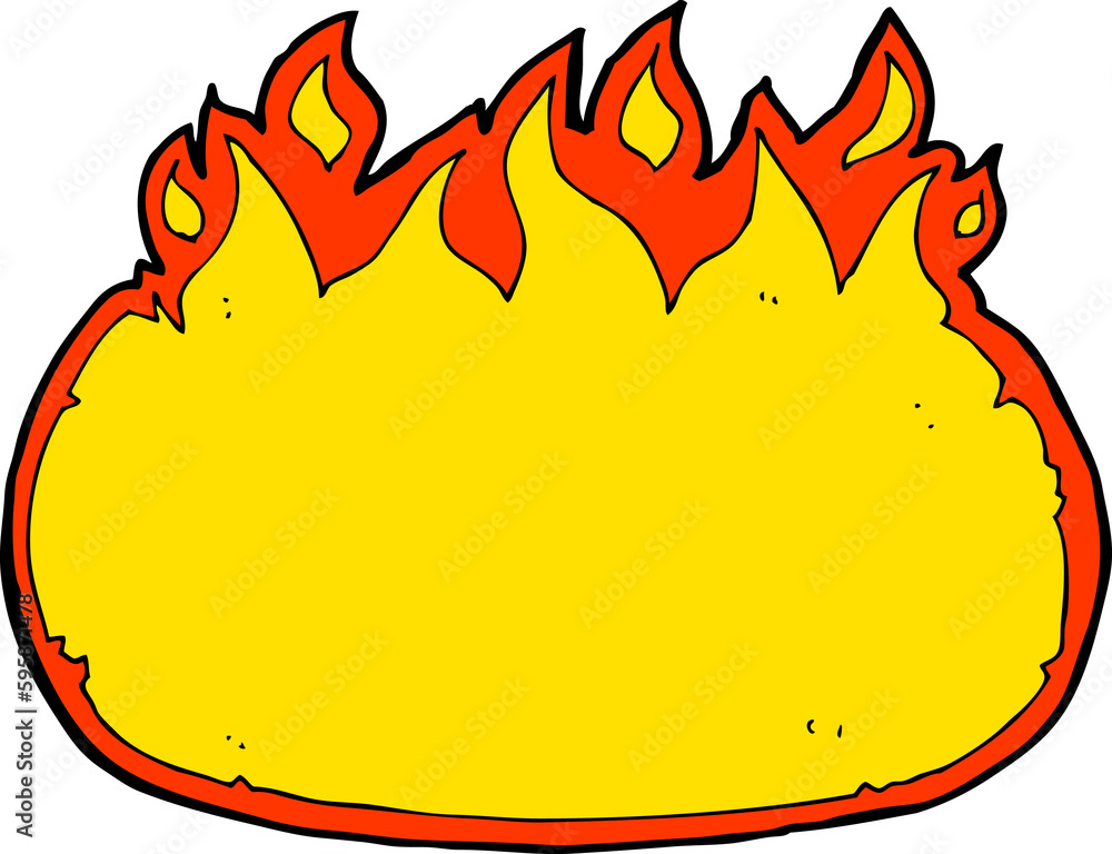 cartoon fire border Stock Illustration | Adobe Stock