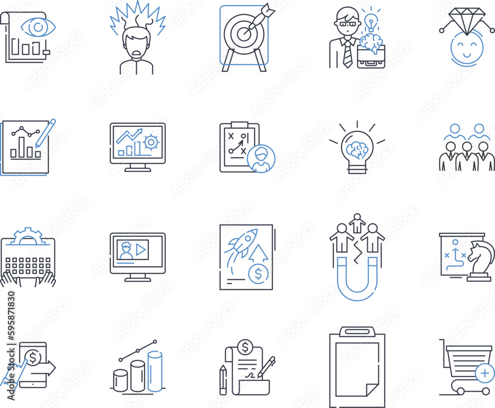 Systematizing And Structuring Line Icons Collection Organize Categorize Methodize Arrange