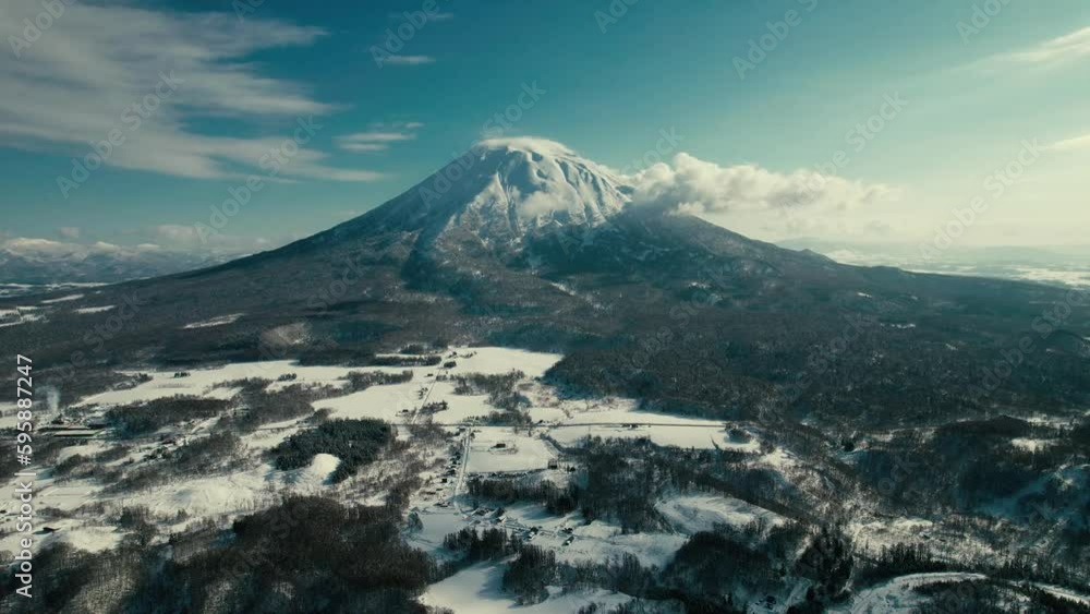 Mt Yotei in Hokkaido Japan in the Winter Stock Video | Adobe Stock