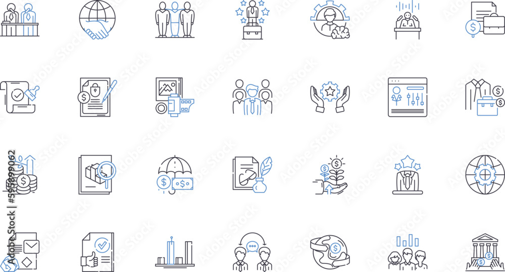 Workforce line icons collection. Diversity, Efficiency, Productivity ...