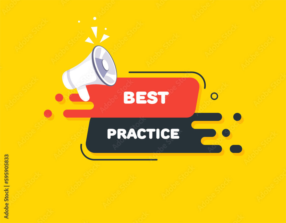 Best Practices Flat Color Banner Best Practice Vector Illustration