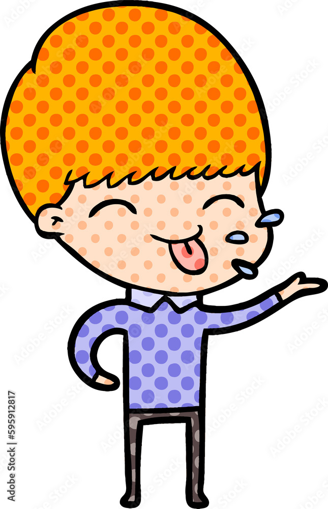 cartoon rude man Stock Illustration | Adobe Stock