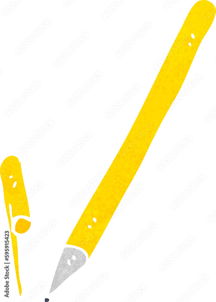 cartoon pen Stock Illustration | Adobe Stock