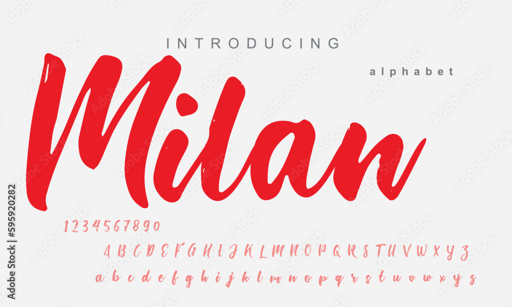 Milan Font. Elegant alphabet letters font and number. Classic Lettering ...