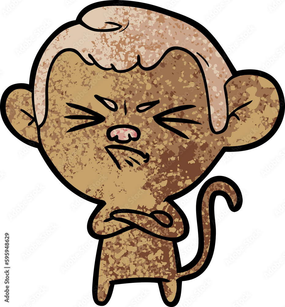 cartoon angry monkey Stock Illustration | Adobe Stock