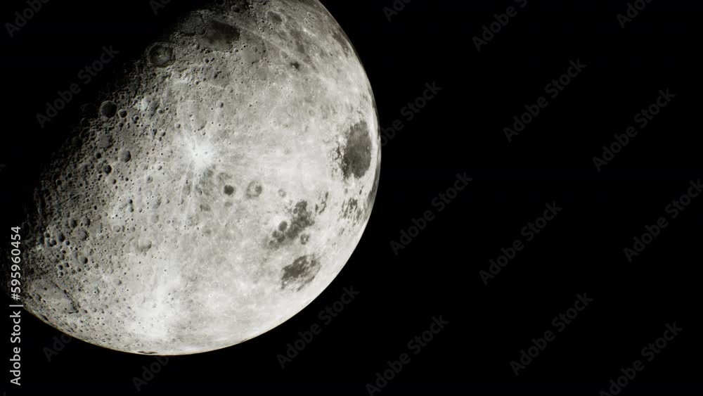 Spinning Moon sphere galaxy in space with solar system Stock Video ...