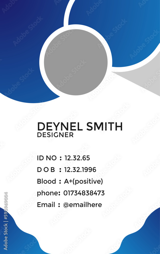 Modern and creative company employee id card design bundle | office ...