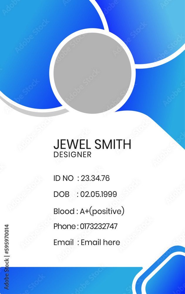 Modern and minimalist id card template | Creative id card design for ...