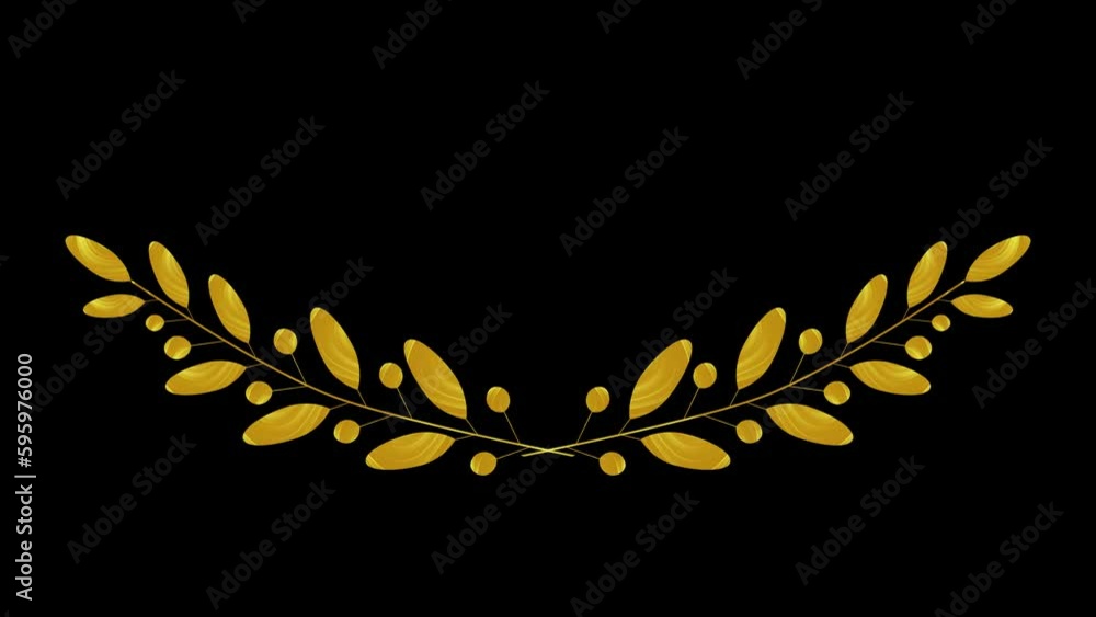 Laurel wreath animated. Award winner.Loopable background.Animation on ...