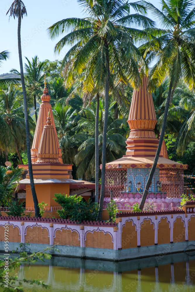 Scenic ancient Hindu Temple at Ramdara near Pune India. The Temple was ...